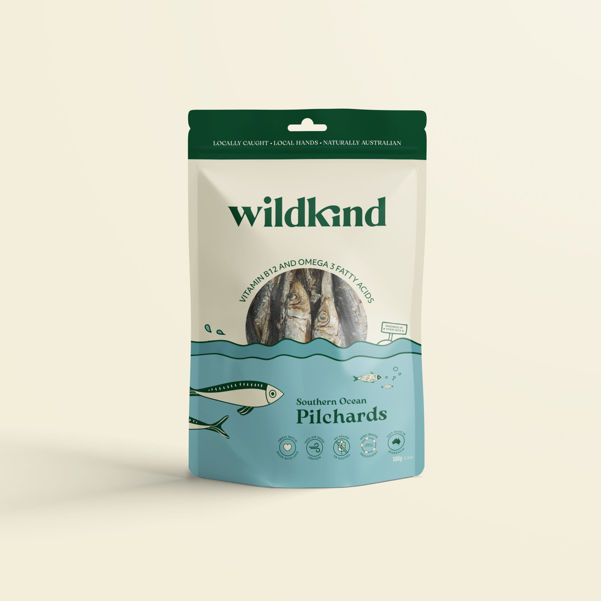 Wildkind Air Dried Ocean Pilchards | Natural Australian Fish Dog Treats