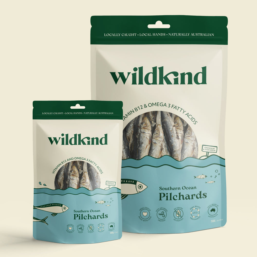 Wildkind Air Dried Ocean Pilchards | Natural Australian Fish Dog Treats